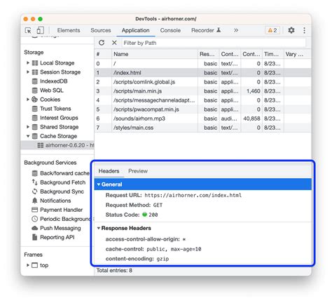 查看缓存数据 Chrome Devtools Chrome For Developers