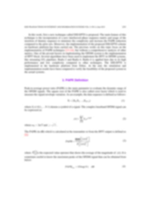 Solution 2015 557 Prototype Of A Peak To Average Power Ratio Reduction