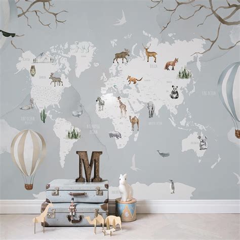 Wallpaper World Map Studijo Wallart 下载纹理 36386