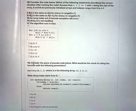 Texts 18 Consider The Code Below Which Of The Following Statements