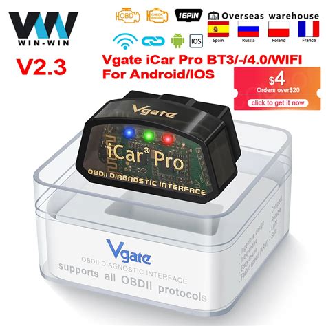 Vgate Icar Pro Elm327 V2 3 Bluetooth 4 0 Para Ios Android Obd2 Scanner