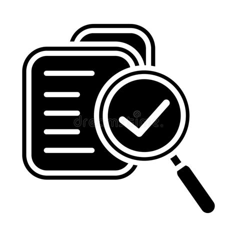 Check Vector Icon Set Inspection Illustration Symbol Testing Symbol Stock Vector