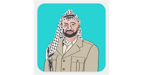 Yasser Arafat ياسر عرفات Square Sticker Nz