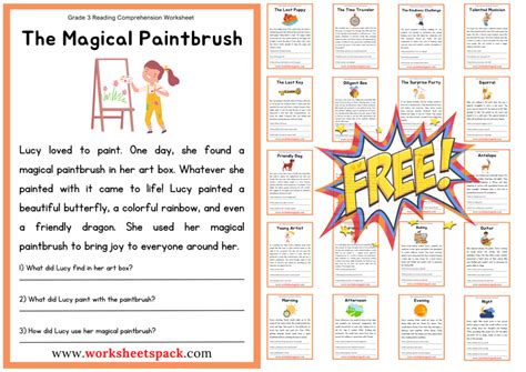 Grade 3 Reading Comprehension Worksheets Worksheetspack