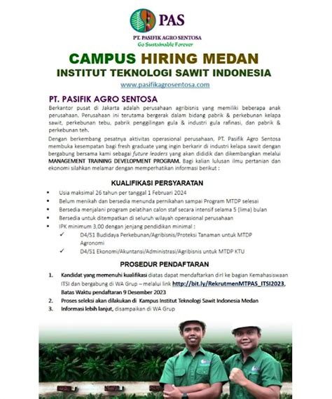 Pt Pasifik Agro Sentosa Pt Pas Informasi Lowongan Kerja Terupdate November 2023 Di Medan