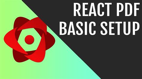 Reactpdf Basic Setup Youtube