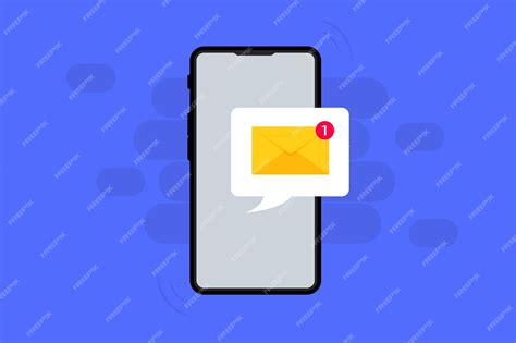 Premium Vector Unread Notification On The Smartphone Screen New Incoming Message Message Icon