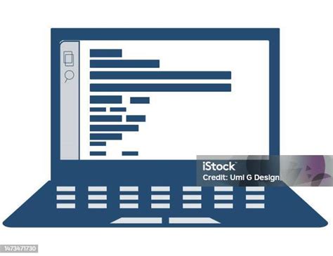 Coding Screen On Laptop Web Design Compute Coder Engineer And Developer Vector Illustration