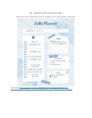 M LESSON POST TASK Study Skills Docx M LESSON POST TASK Study Skills Personal E