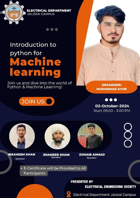 Ibraheem Khan On Linkedin Electricalengineeringsociety Machinelearning Python Seminar