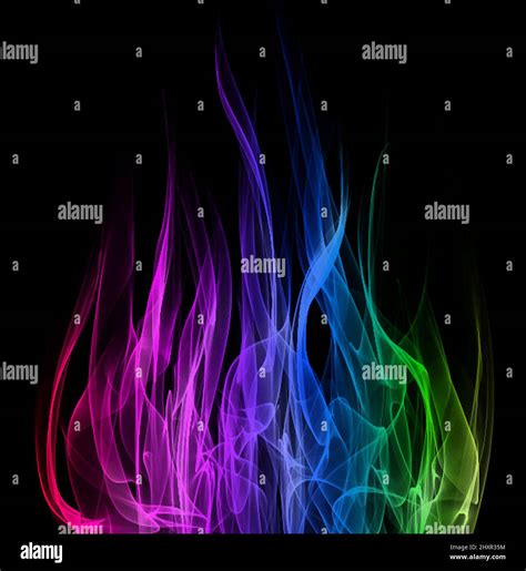 Rainbow Fire Flames Abstract Rainbow Fire Background Royalty Free