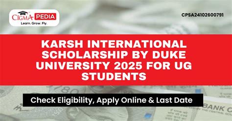Karsh International Scholarship By Duke University 2024 25 For Ug