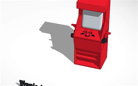 3d Design Arcade Machine With Shelves Inside Tinkercad