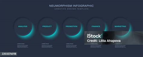 5 단계가 포함 된 Neumorphism 인포 그래픽 크리 에이 티브 디자인 템플릿 벡터 일러스트 레이 션 0명에 대한 스톡 벡터 아트 및 기타 이미지 Istock