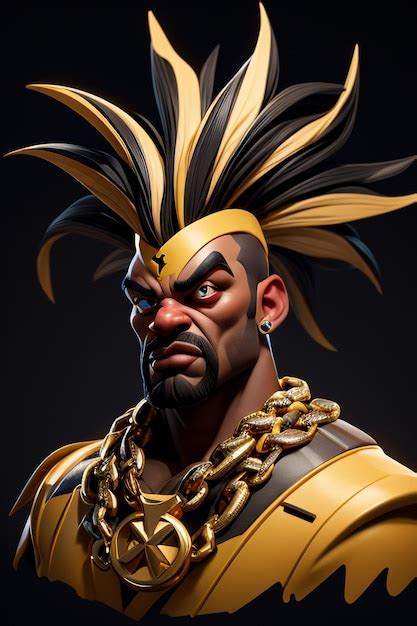 Premium Photo Fierce Looking Cartoon Anime Male Character Weird