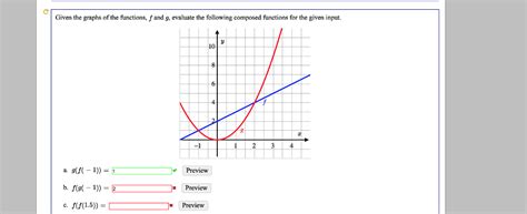 solved given the graphs of the functions f and g evaluate
