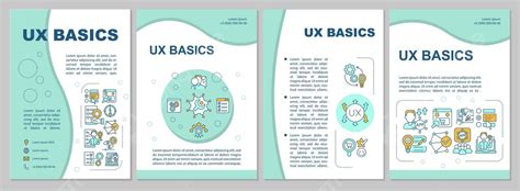 ux basics brochure template poster guide banner vector poster guide