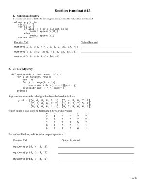 CSCI 101 Midterm Sample Questions Note You May Bring Doc Template PdfFiller