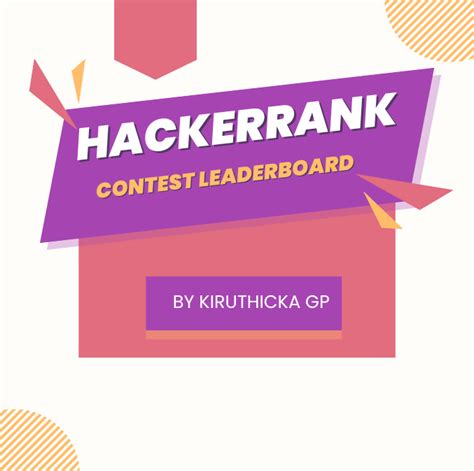 hacker rank sql medium contest leaderboard by kiruthicka gp by