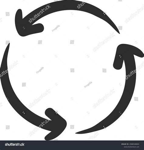 Circular Economy Concept Three Rotating Arrows Stock Vector Royalty