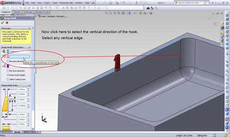 Tutorialusing Snap Hook Fastening Feature In Solidworks Grabcad