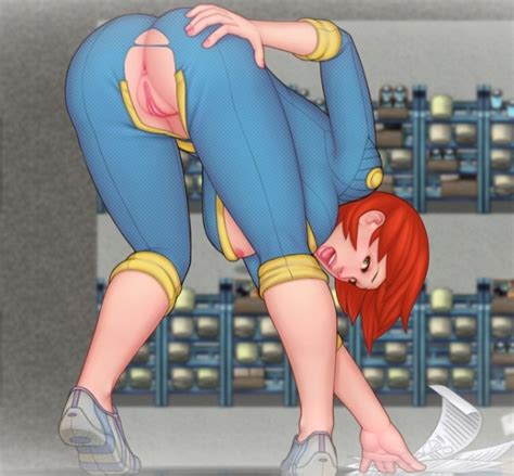 Rule 34 Fallout Jumpsuit Ripped Clothing Showing Pussy Storage Room