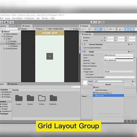 Unity Tips And Tricks How To Create A Grid Layout In Unity Shorts Youtube