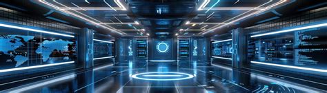 3d Model Abstract Art Of Futuristic 3d Abstract Rendering Of A Cybersecurity Command Center