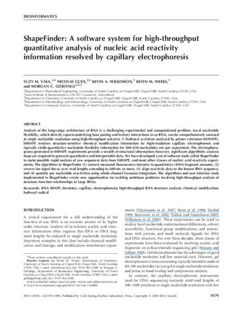 Pdf Shapefinder A Software System For High Throughput Quantitative