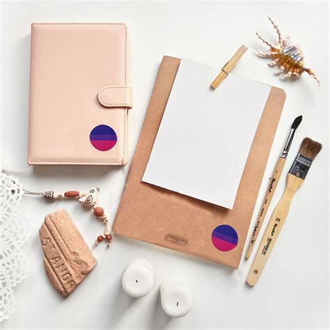 Bisexual Circle Stickers Round Bisexual Labels Lgbtq Gay Pride The