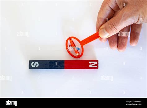 Demonstration Of A Magnaprobe In Physics Class Stock Photo Alamy