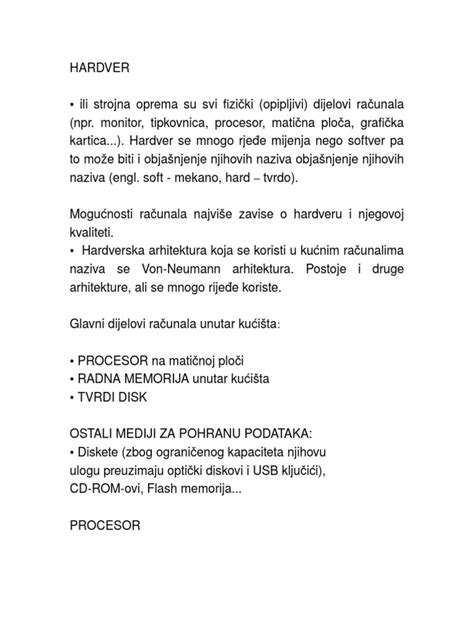 Hardver I Softver Pdf