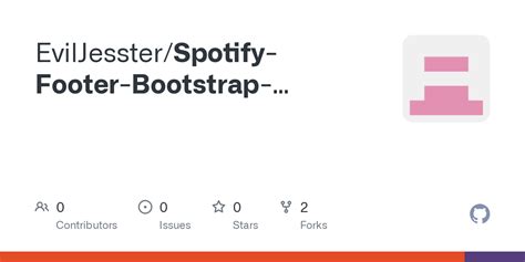 Github Eviljessterspotify Footer Bootstrap Template