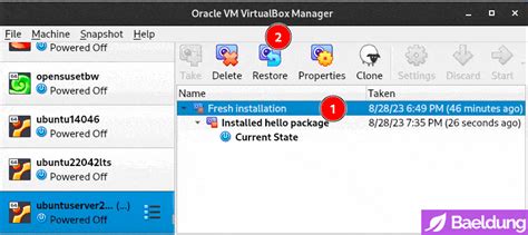 How To Create And Use Virtualbox Snapshots Baeldung On Linux