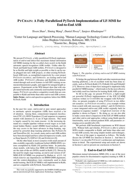 pdf pychain a fully parallelized pytorch implementation of lf mmi