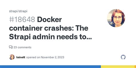 Docker Container Crashes The Strapi Admin Needs To Install Not Required React And Other