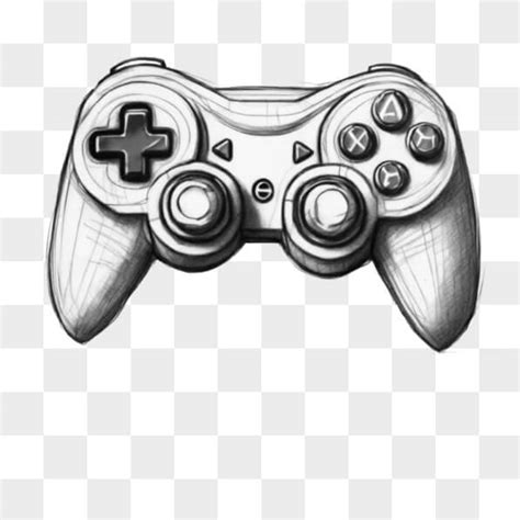 Download Black And White Analog Video Game Controller Drawing Sketches