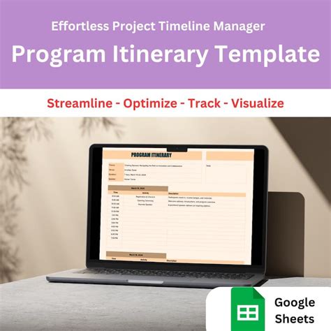 Editable Program Itinerary Template Easy To Use Digital Download For Event Planning Etsy