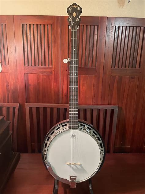 Saga Vintage 5 String Resonator Banjo Mahogany 1976 Reverb