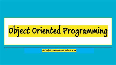 Object Oriented Program Part Imp4 Youtube