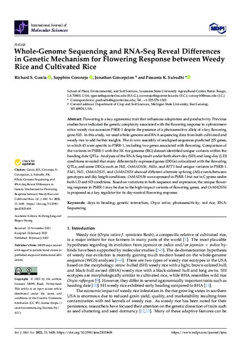 Pdf Whole Genome Sequencing And Rna Seq Reveal Differences In Genetic