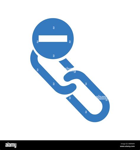 delete link broken disconnected connection icon stock vector image