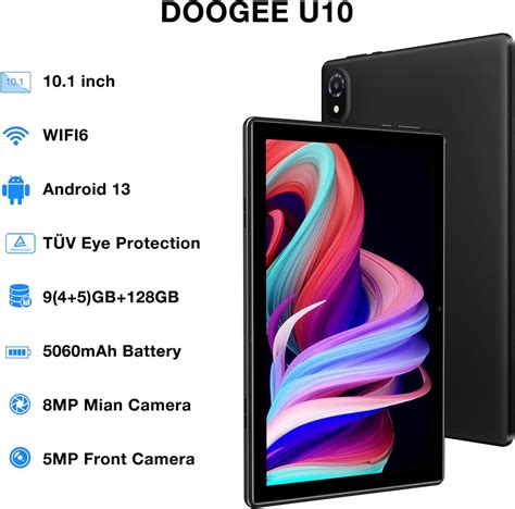 Doogee U10 Tablet 10 1 Hd Ips 9gb 128gb Android 13