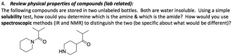 Solved Review Physical Properties Of Compounds Lab Related The