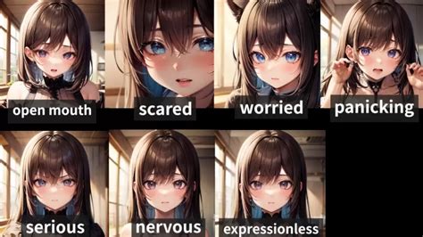 Stable Diffusion表情顔のパーツに関する呪文プロンプト 動画編集ロードマップ動画編集ロードマップ