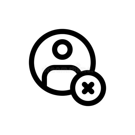 Delete User Icon Stock Vector Illustration Of Pictogram 255869158