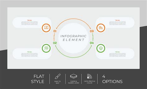 Premium Vector Workflow Infographic Vector Design With 4 Steps And Flat Design Step