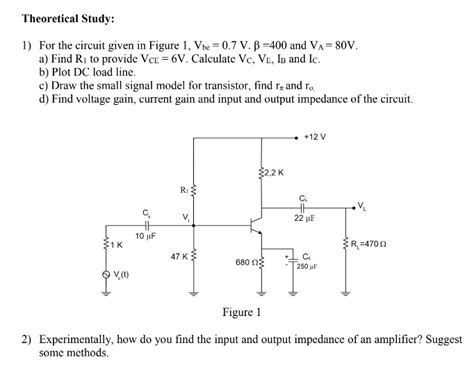 Solved 1 For The Circuit Given In Figure 1 Vbe07v4