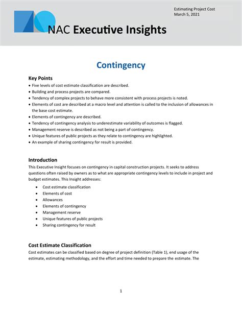 Pdf Contingency