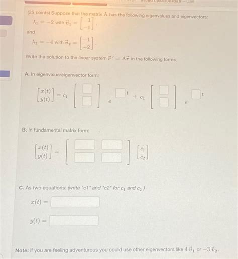 Solved λ1−2 With V1 1−1 And λ2−4 With V2 −1−2 Write